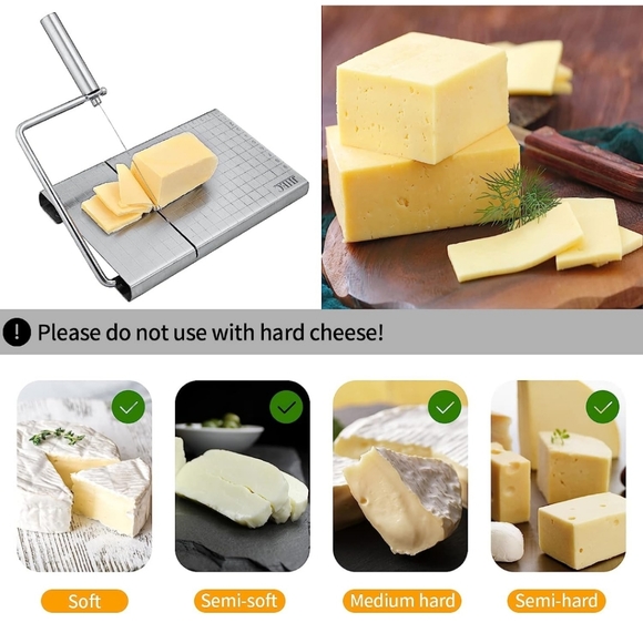 JHEC | Kitchen | Cheese Slicer With Wire Stainless Steel Cheese Slicer ...